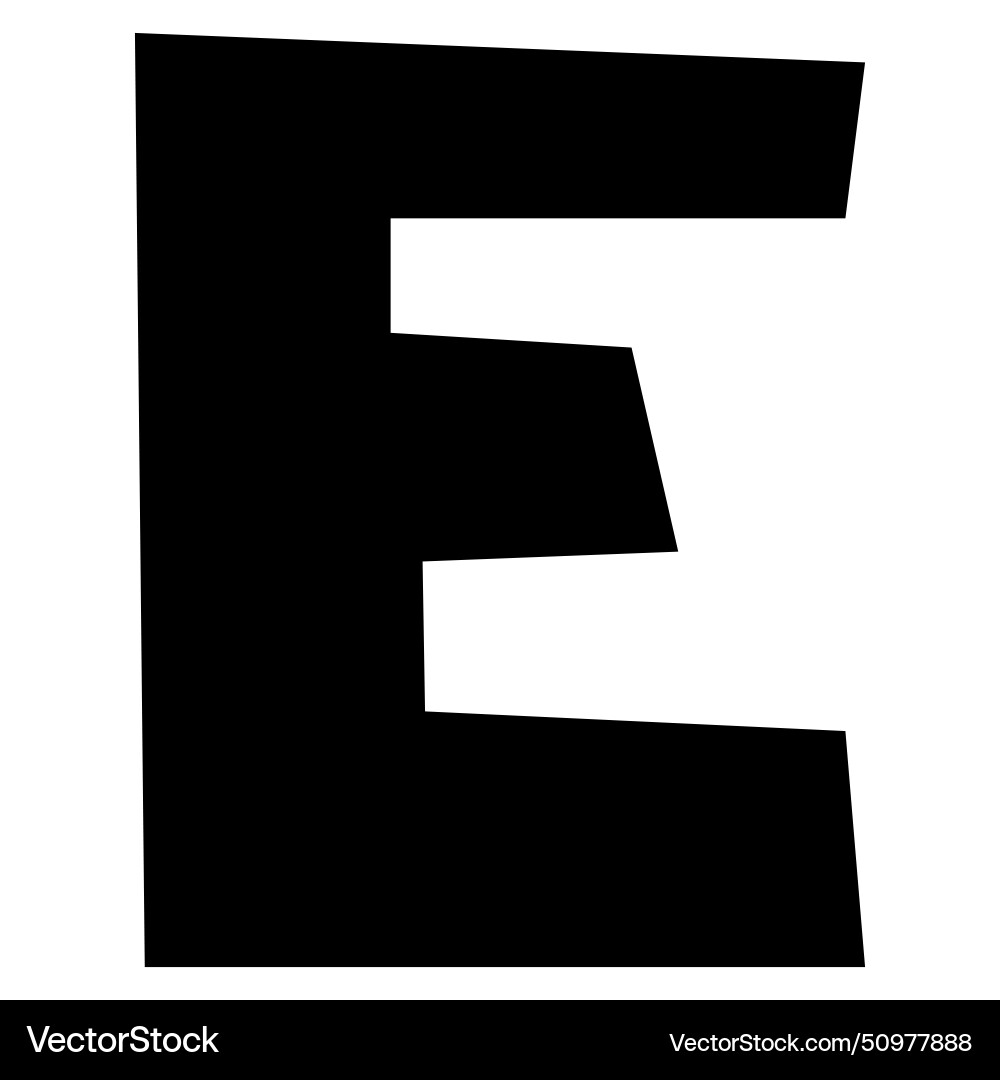 English alphabet e 1 Royalty Free Vector Image