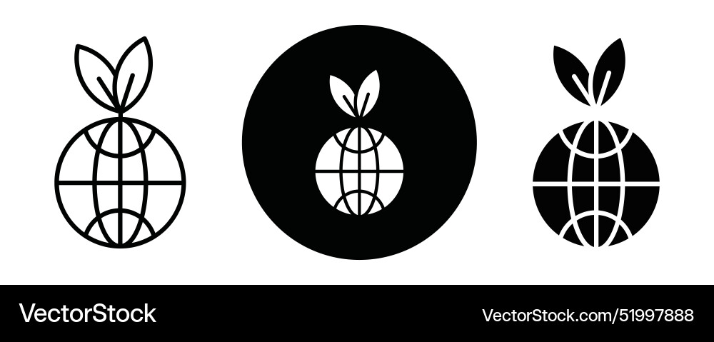 Environment outline icon collection or set Vector Image