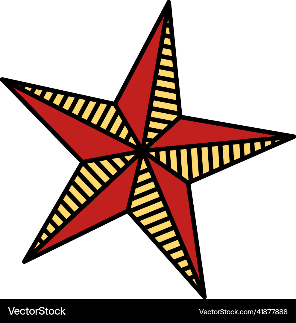 Five point star composition Royalty Free Vector Image