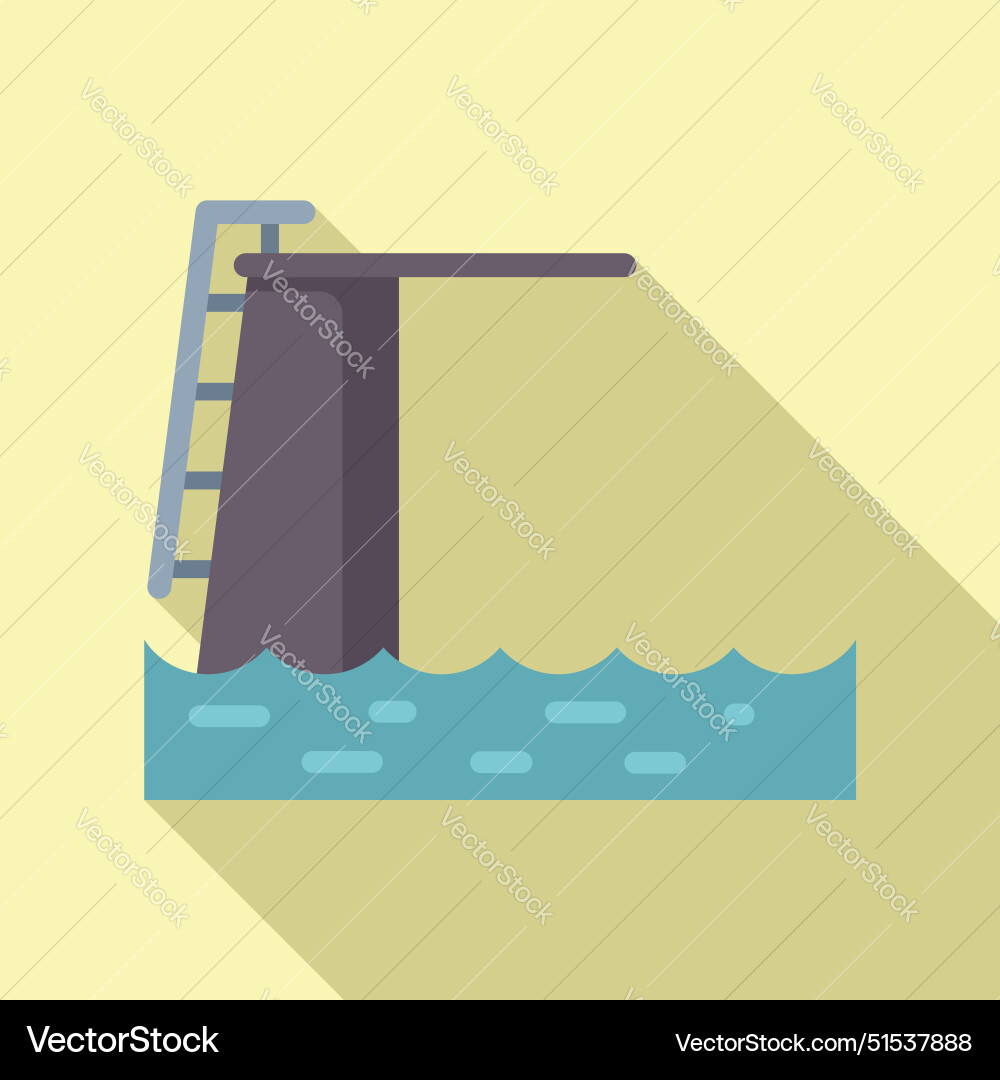 Flat design of swimming pool Royalty Free Vector Image
