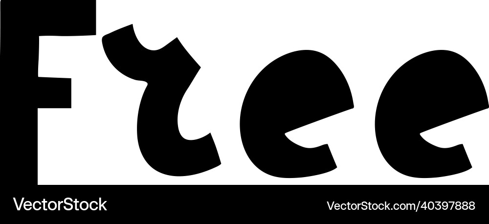 Free hand written lettering calligraphy font Vector Image