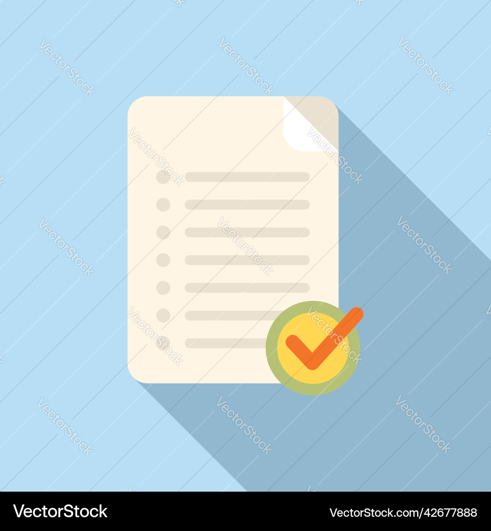 Paper control icon flat screen work Royalty Free Vector