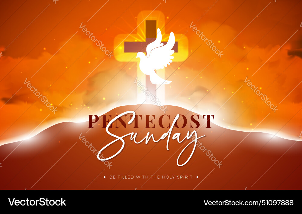 Pentecost sunday christian holiday Royalty Free Vector Image
