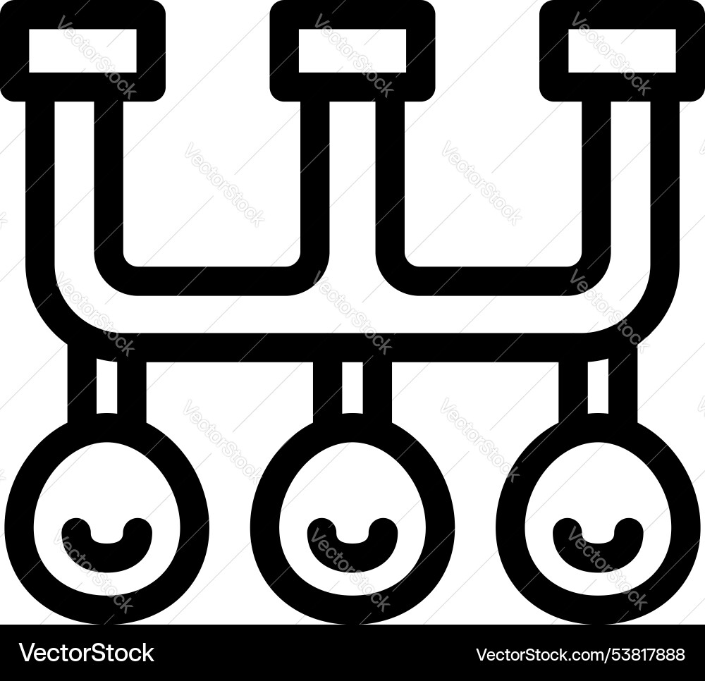 Plumbing system pipes icon showing water flowing Vector Image