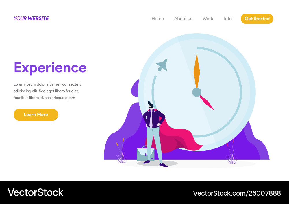 Work experience concept Royalty Free Vector Image