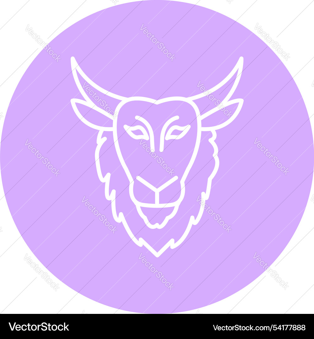 Yalk line circle icon Royalty Free Vector Image