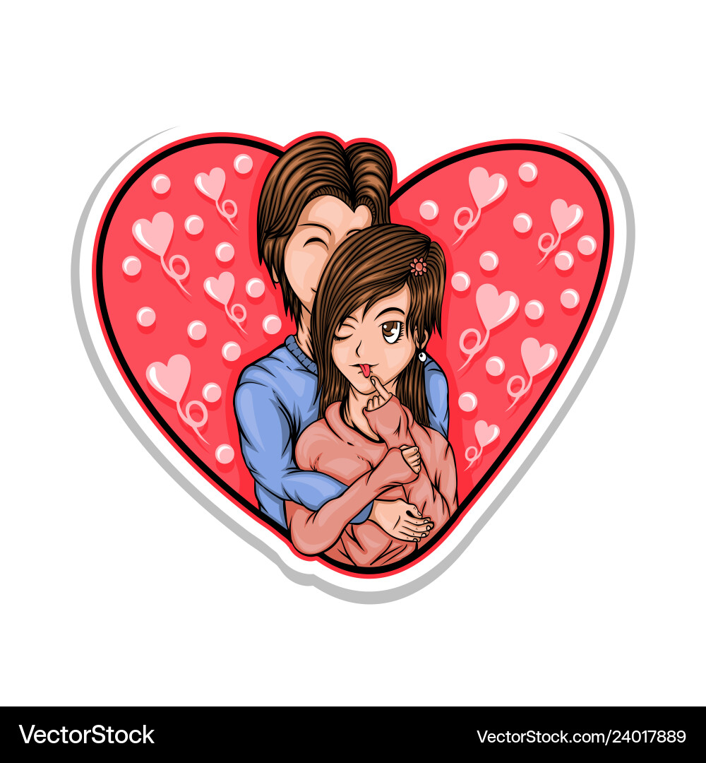 Anime couple love Royalty Free Vector Image - VectorStock
