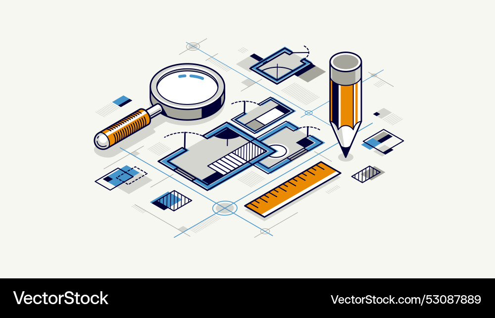 Architectural engineering concept construction Vector Image