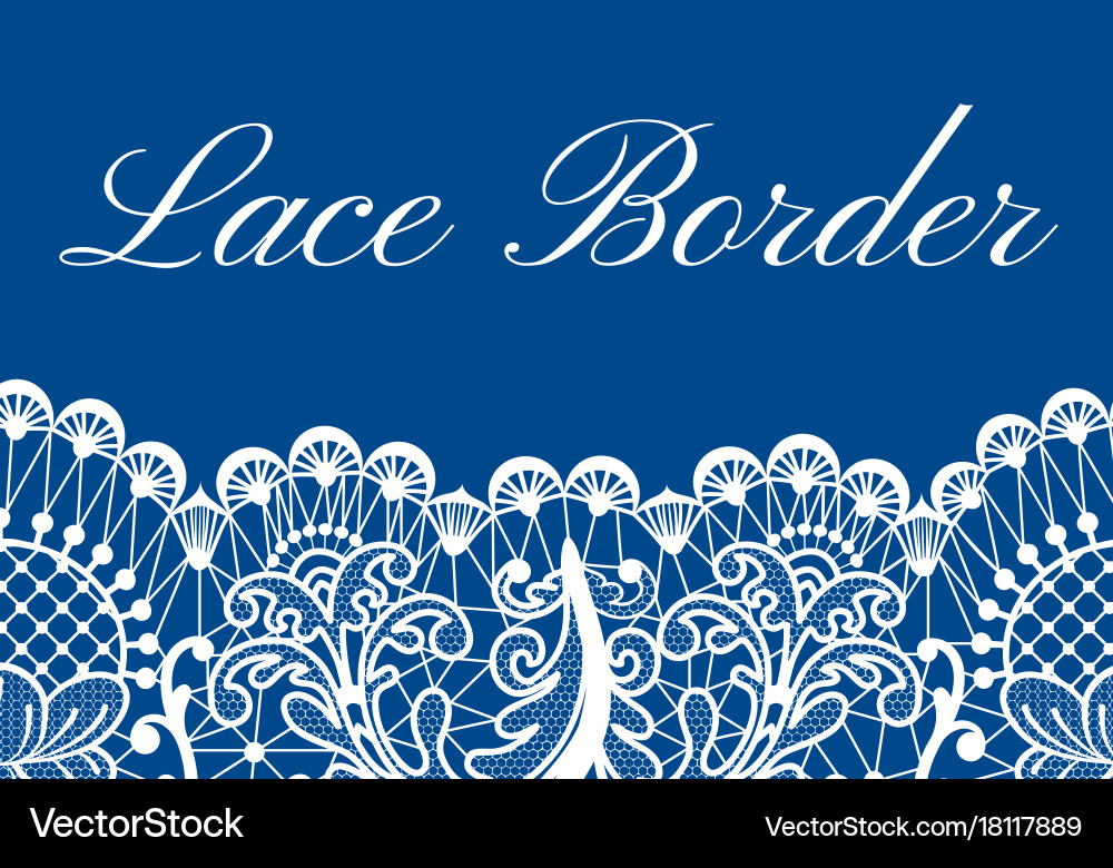 Elegant Lace Border Card Royalty Free Vector Image