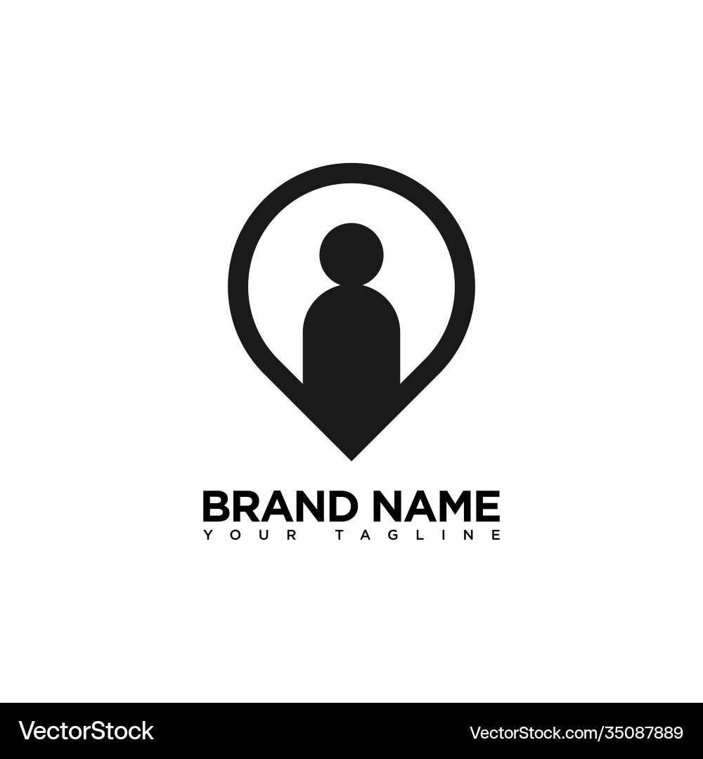 Job seeker logo design template Royalty Free Vector Image