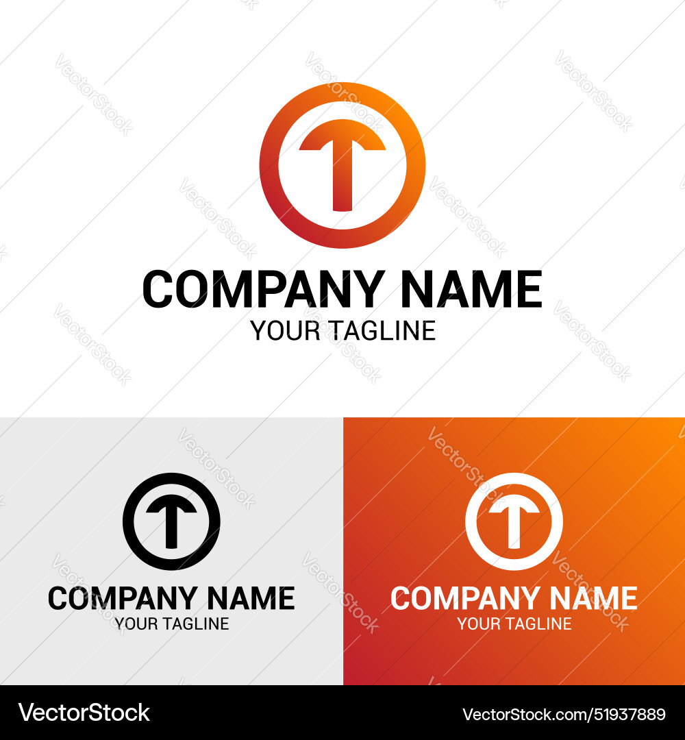 Ot to letter initial logo design template Vector Image