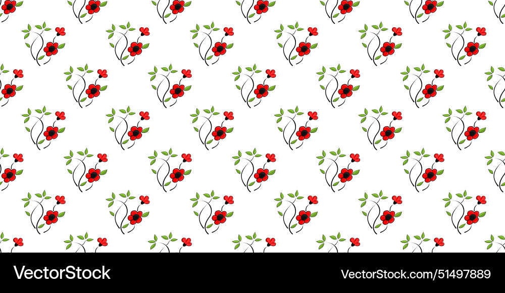 Pattern of red lily flower bunch 72 Royalty Free Vector