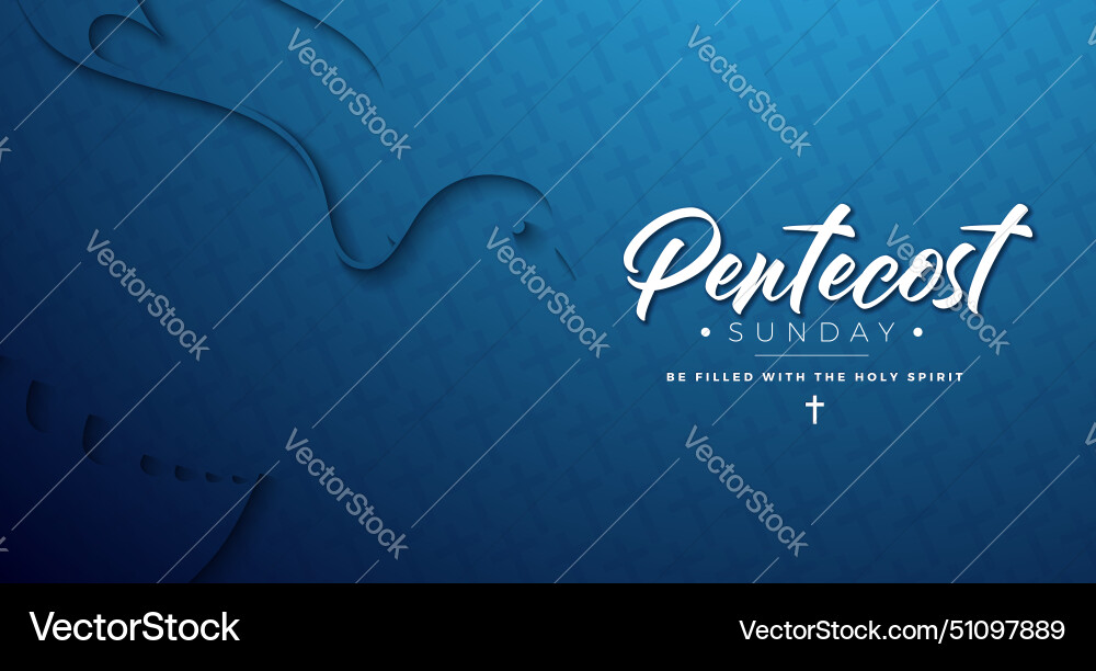 Pentecost sunday christian holiday Royalty Free Vector Image