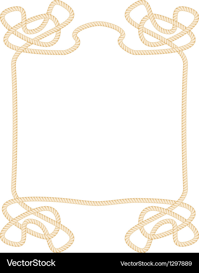 Rope frame Royalty Free Vector Image - VectorStock