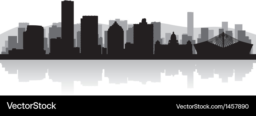 Durban city skyline silhouette Royalty Free Vector Image