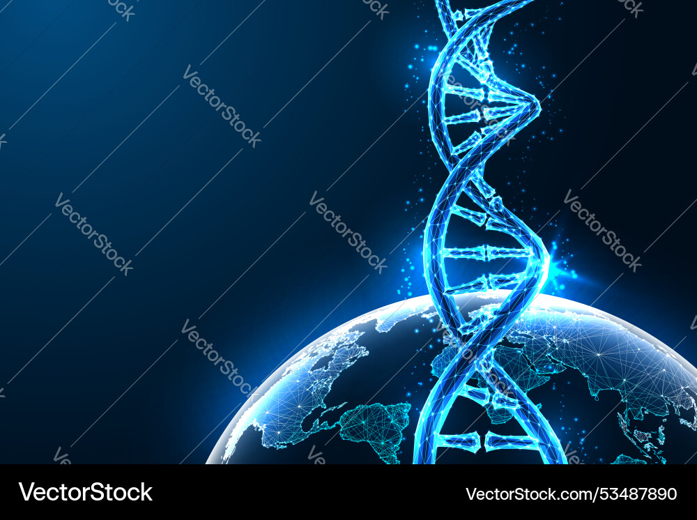 Global genetics biotechnology environmental Vector Image