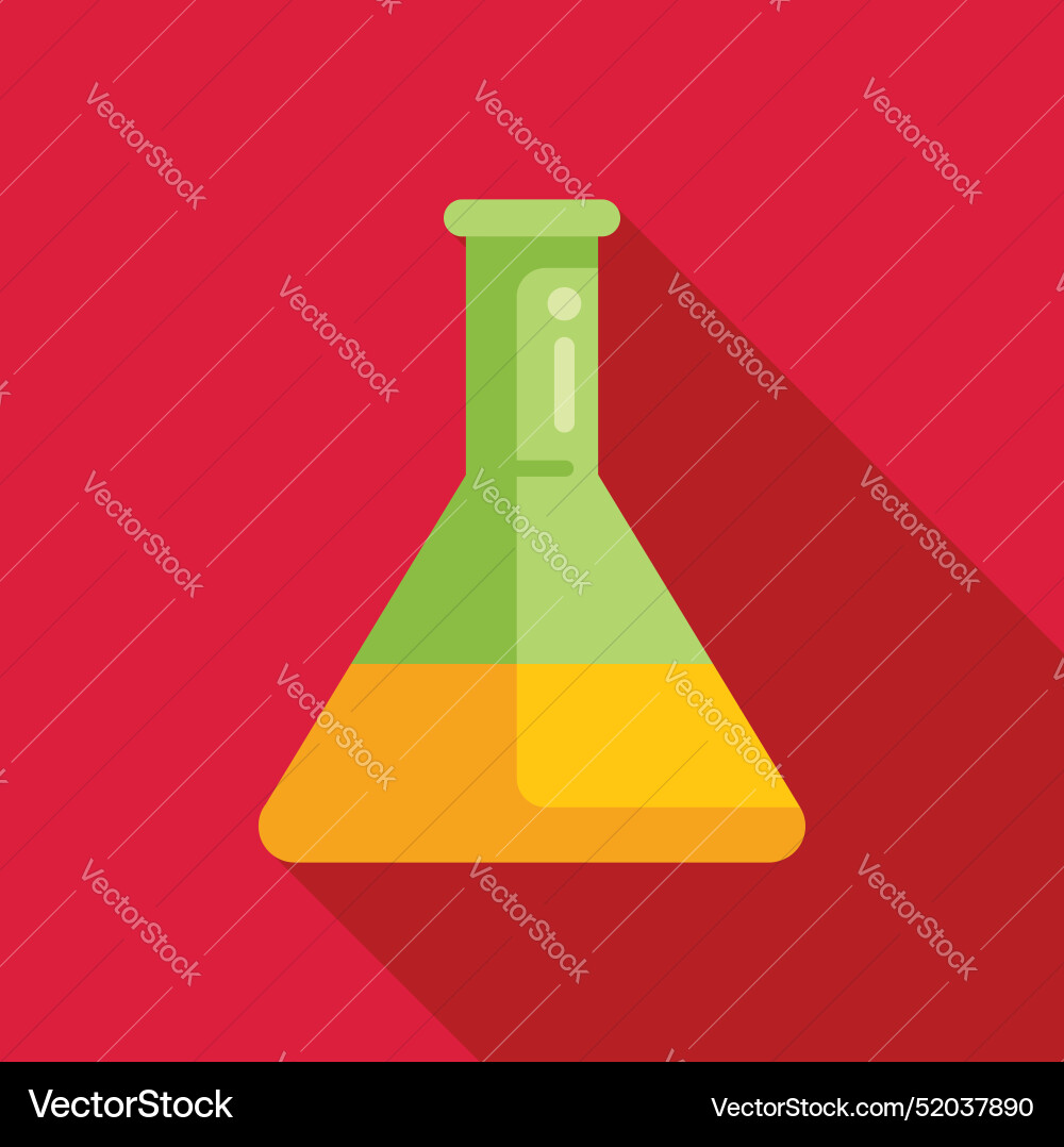 Laboratory glassware icon depicting erlenmeyer Vector Image