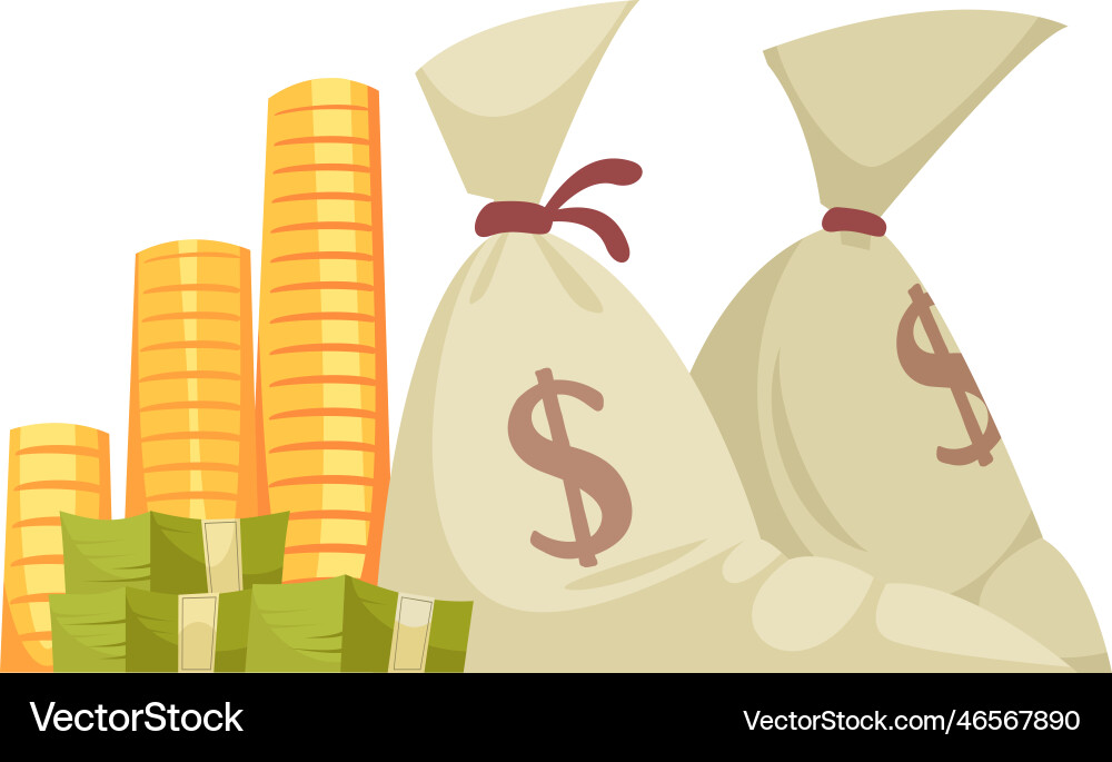 Money cartoon Royalty Free Vector Image - VectorStock