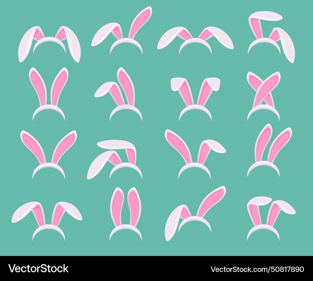 Rabbit ears easter bunny ear symbols traditional Vector Image