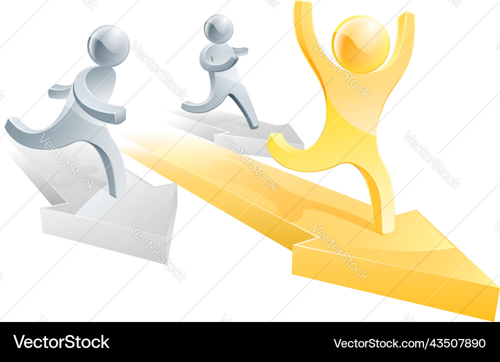 Racing people concept Royalty Free Vector Image