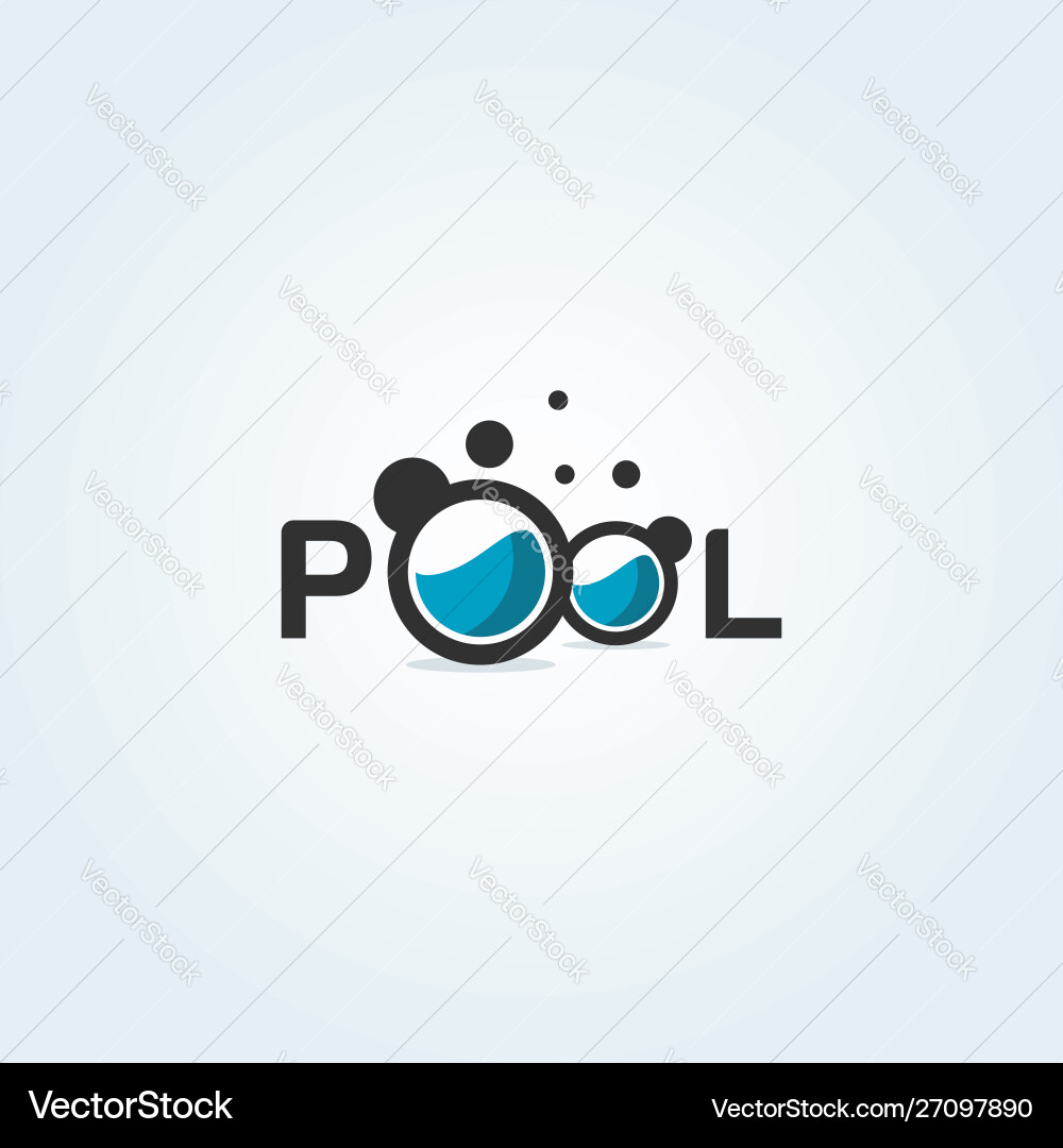 Swimming pool logo design Royalty Free Vector Image