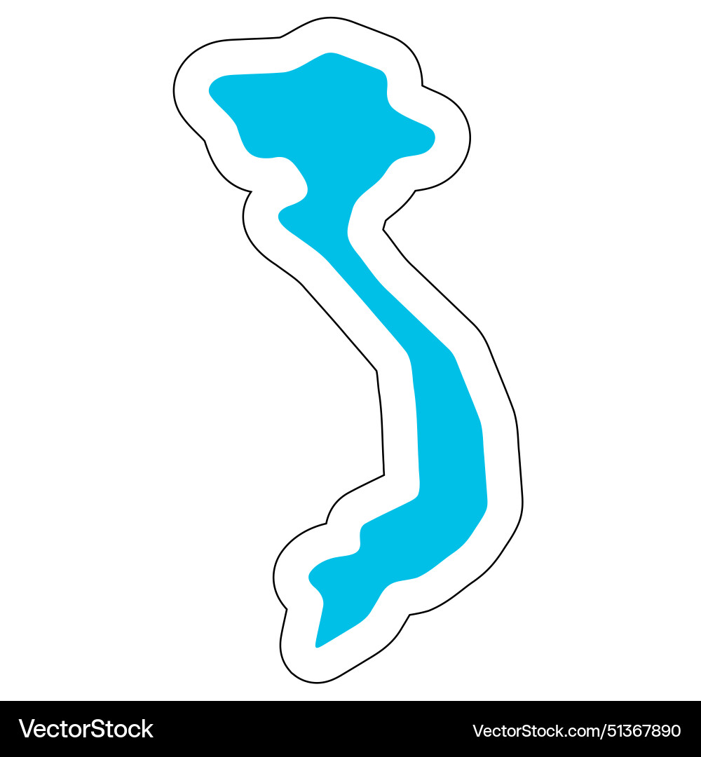 Vietnam country map sticker Royalty Free Vector Image
