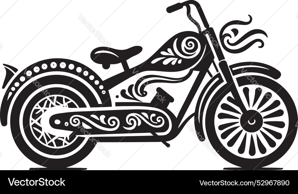 Yesteryears glory classic bike mark Royalty Free Vector