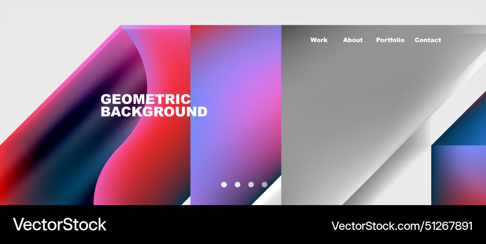 Abstract geometric shapes web design page Vector Image