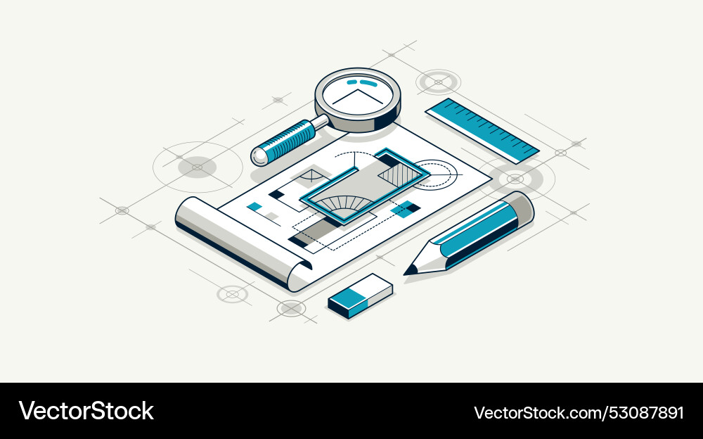 Architectural engineering concept construction Vector Image