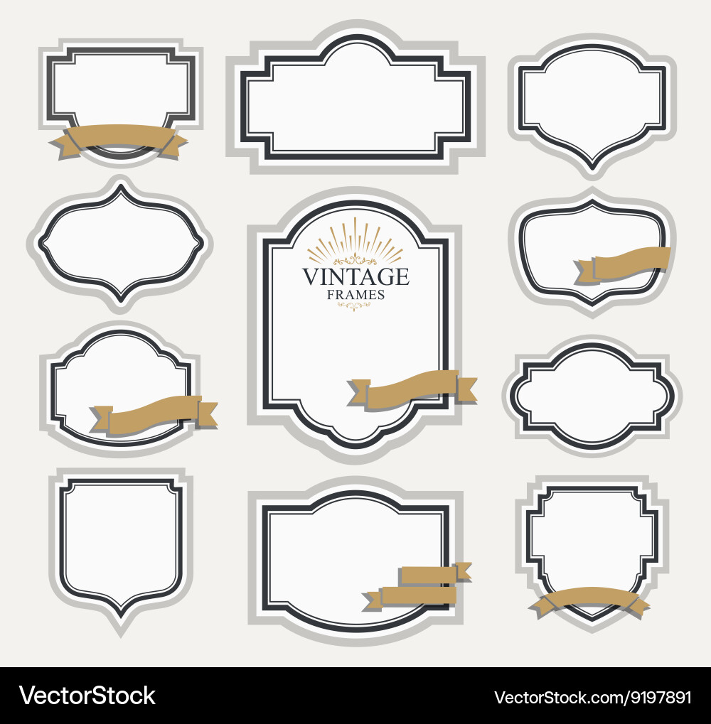 Frame vintage template Royalty Free Vector Image