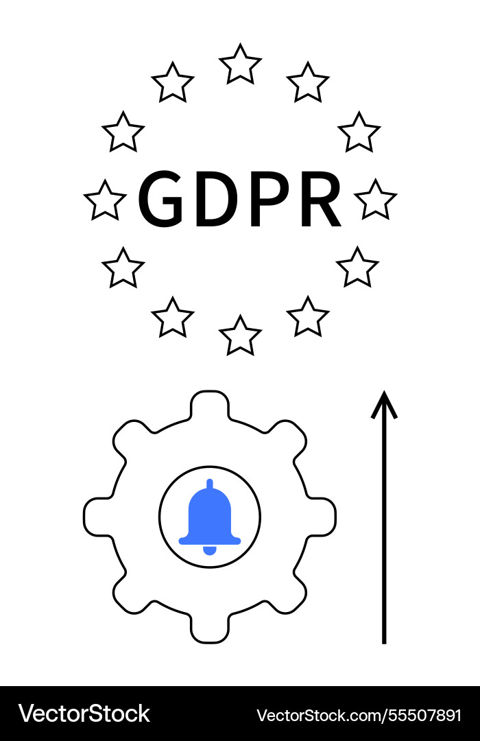 Gdpr compliance and data privacy representation Vector Image