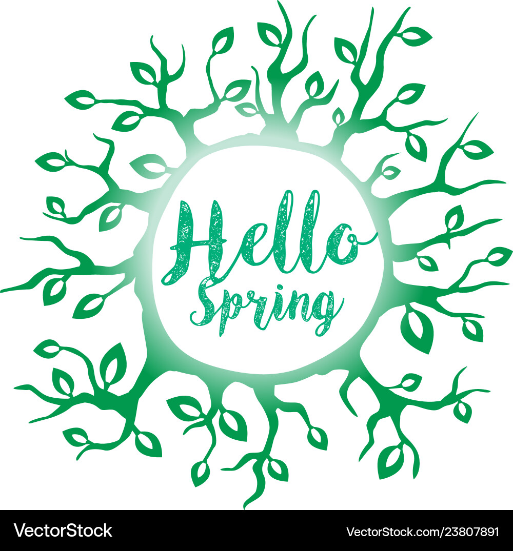 Growing branches from the tree cut Royalty Free Vector Image