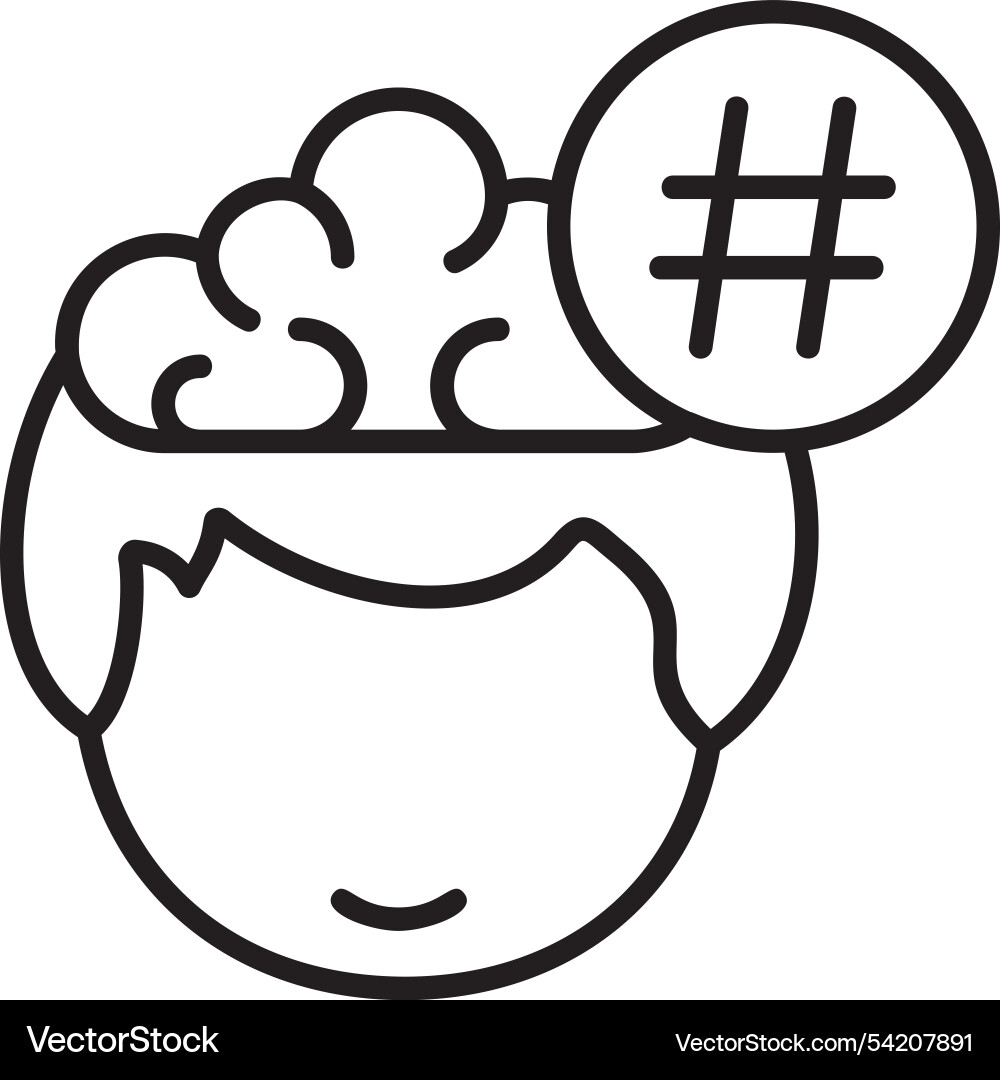 Icon design symbol of human mind set Royalty Free Vector