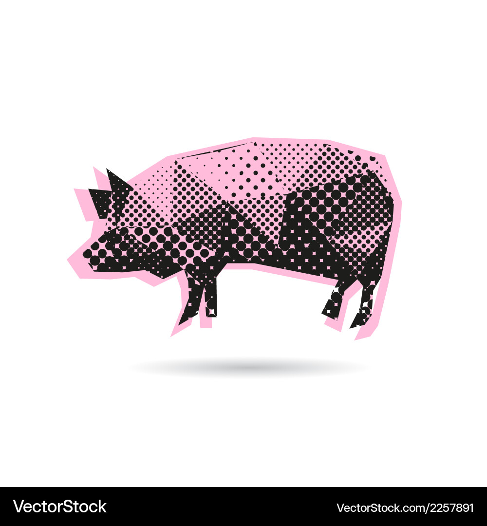 Pig abstract isolated Royalty Free Vector Image