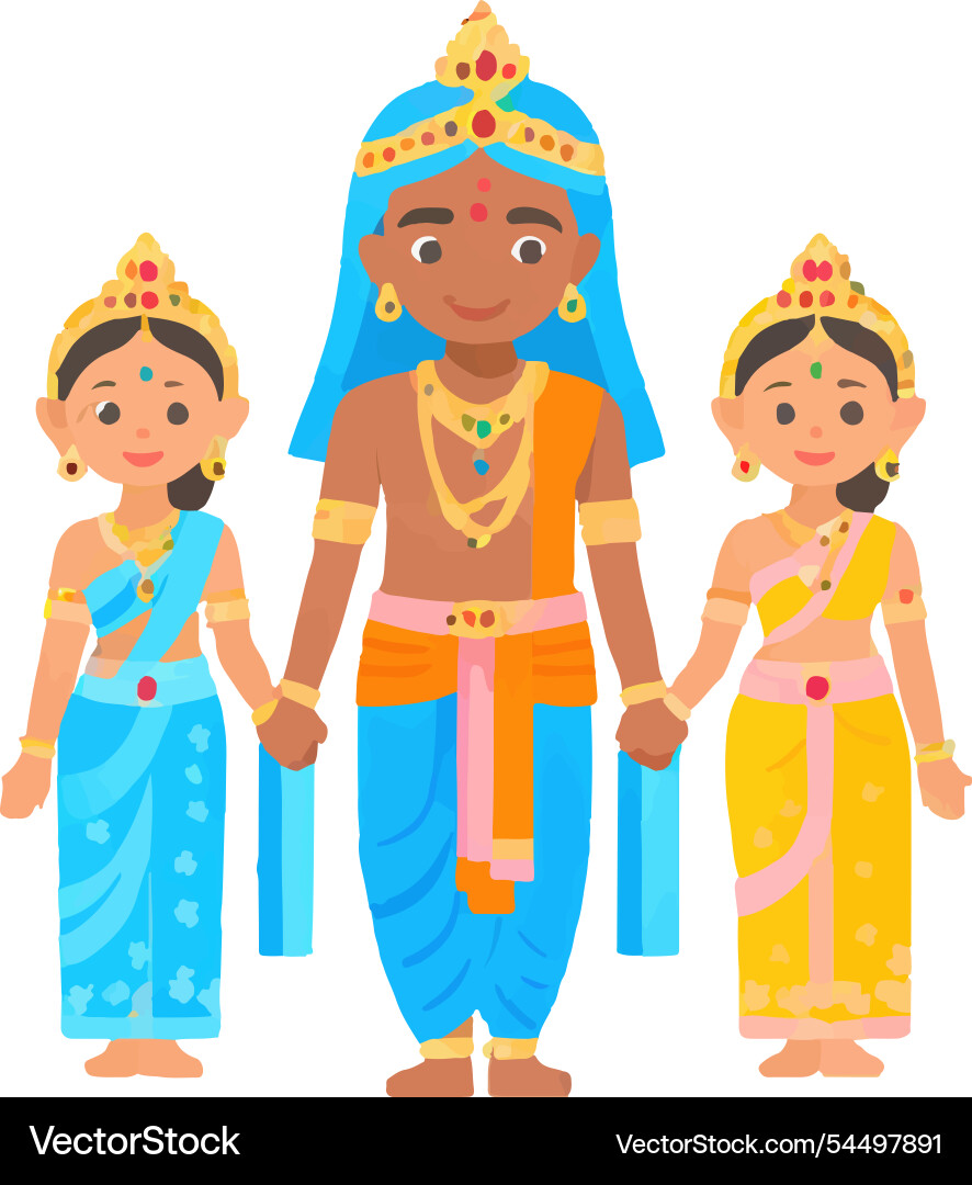 Radhekrishna philosophy deity pious devotion Vector Image