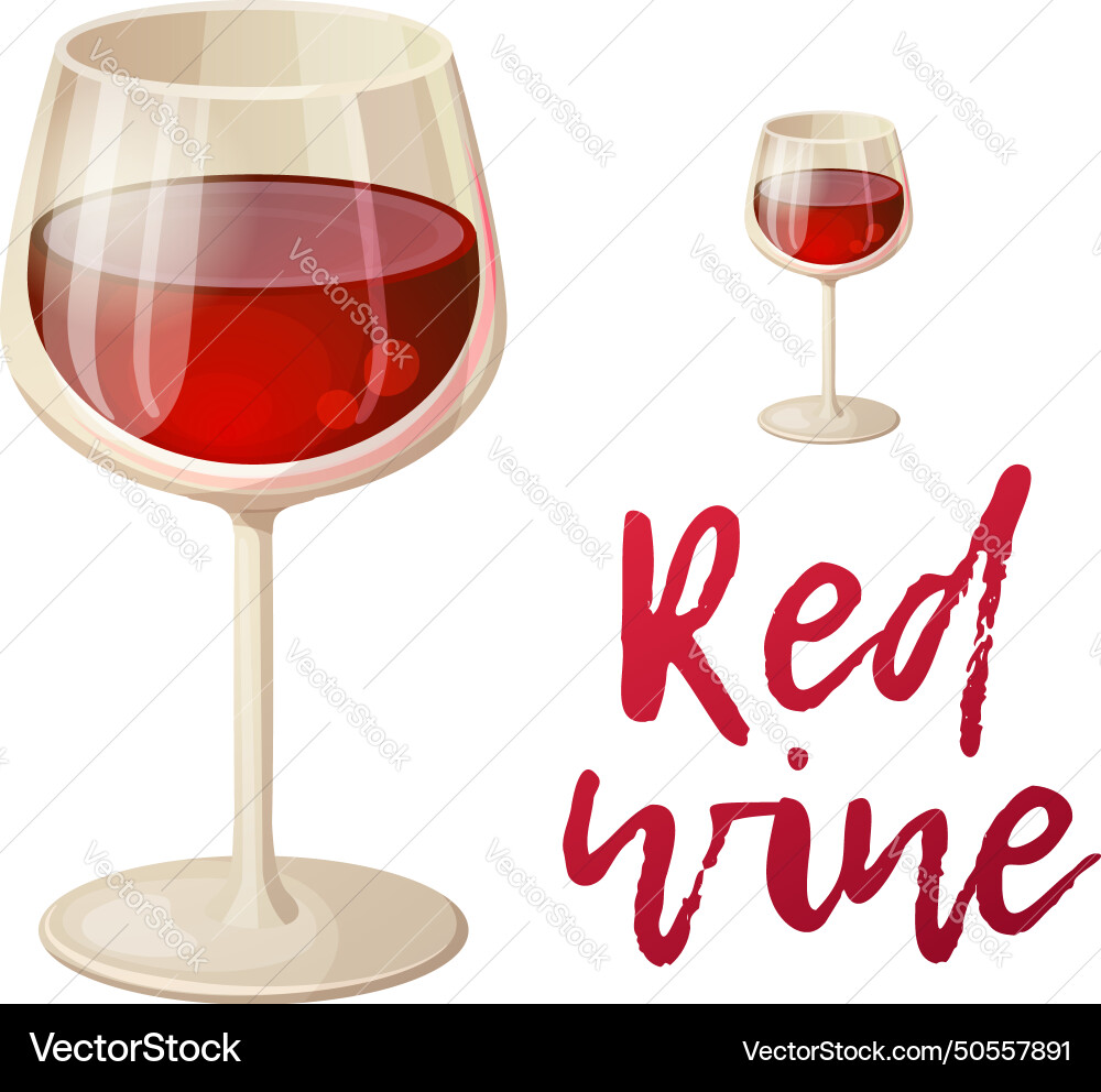 Red wine glass Royalty Free Vector Image - VectorStock