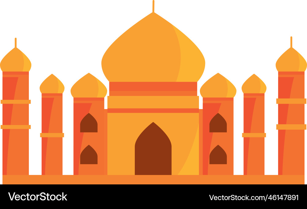 Taj mahal in india Royalty Free Vector Image - VectorStock