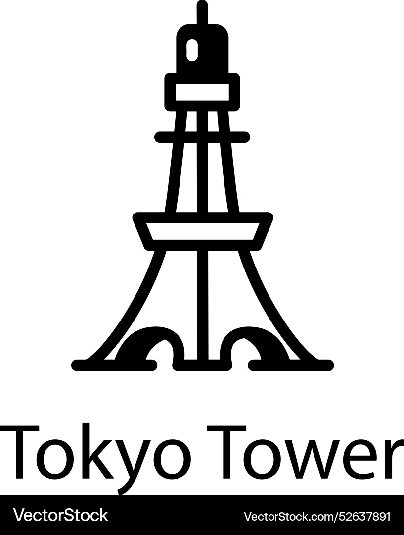 Tokyo tower Royalty Free Vector Image - VectorStock