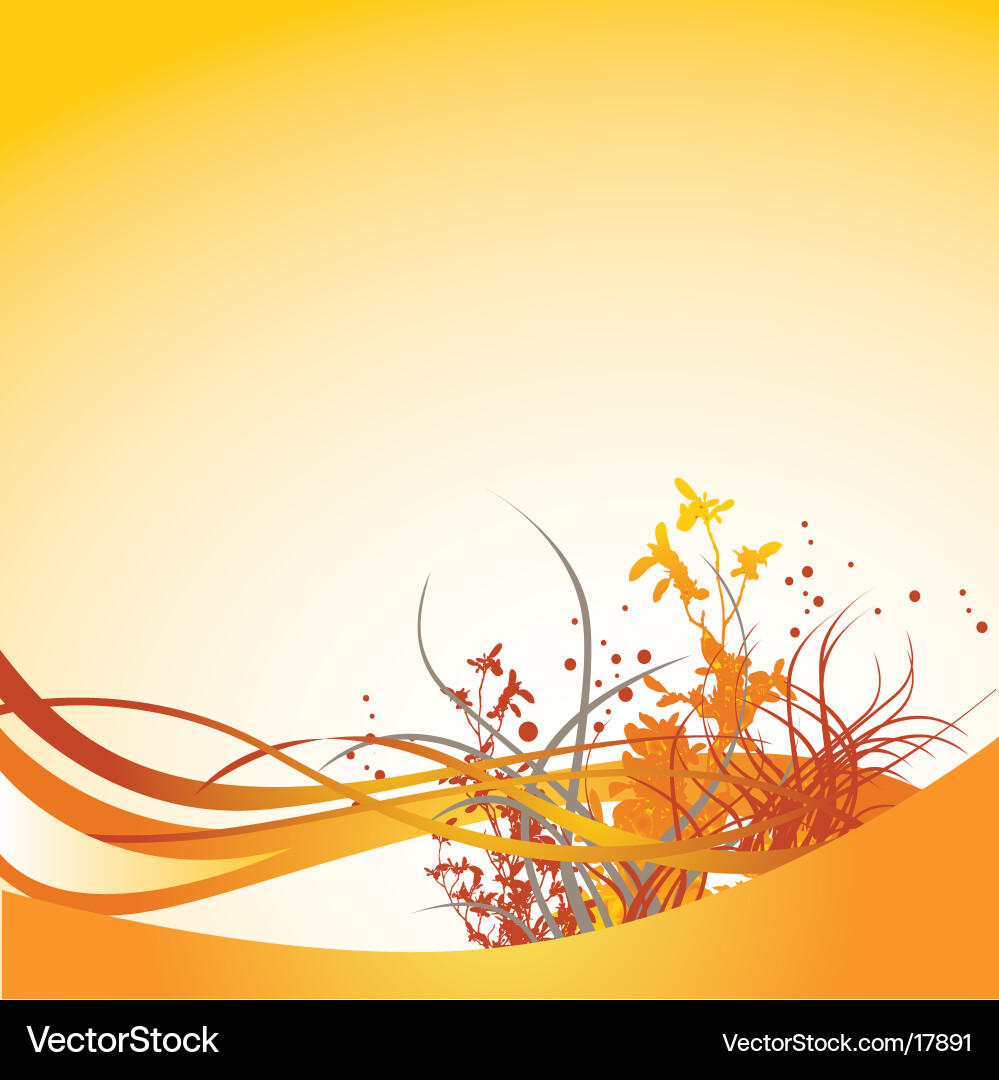 Wavy floral Royalty Free Vector Image - VectorStock