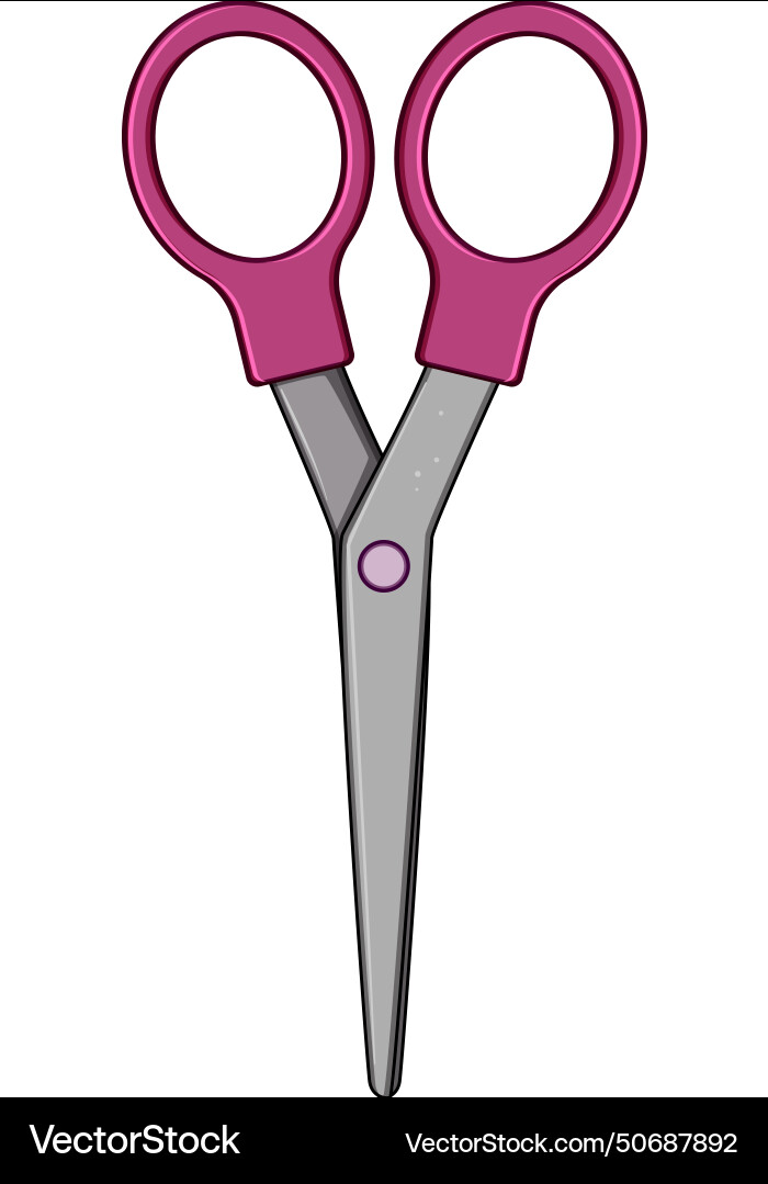 Cut kid scissors cartoon Royalty Free Vector Image