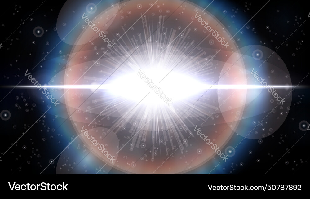 Dazzling big starlight science background Vector Image