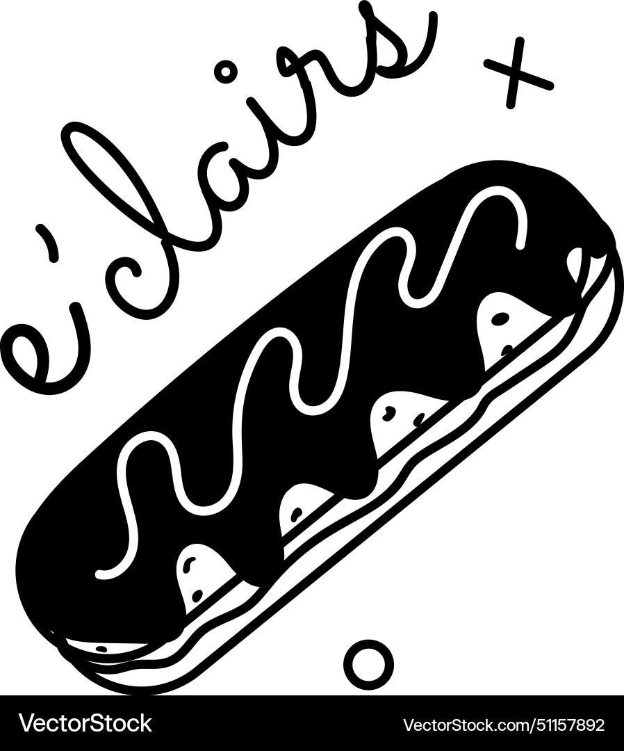 Eclairs Royalty Free Vector Image - VectorStock