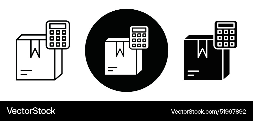 Estimate cost delivery outline icon collection Vector Image
