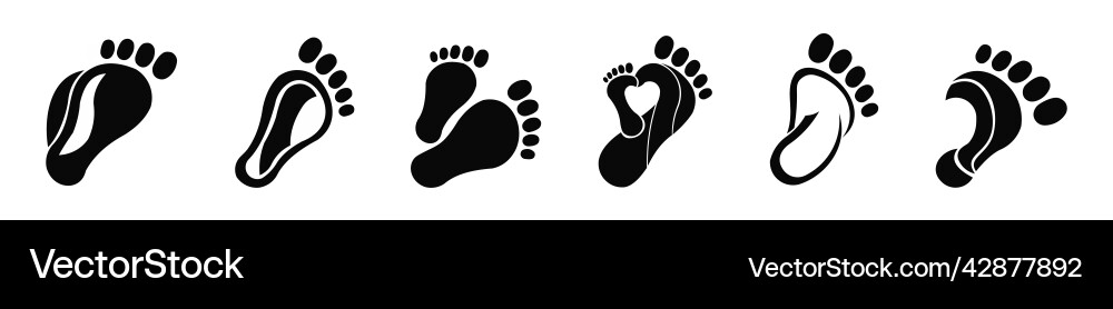 Left and right foot soles Royalty Free Vector Image