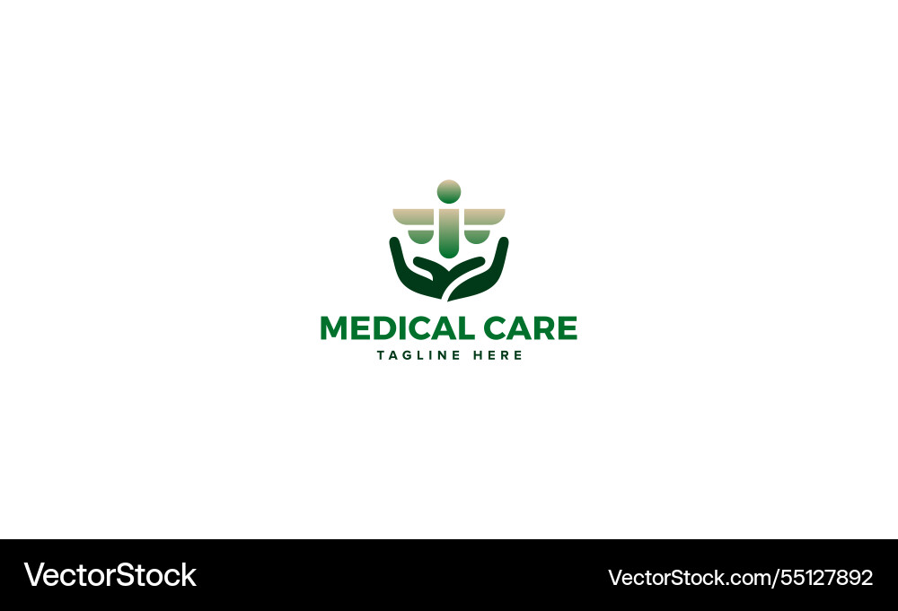Medical care logo design template Royalty Free Vector Image