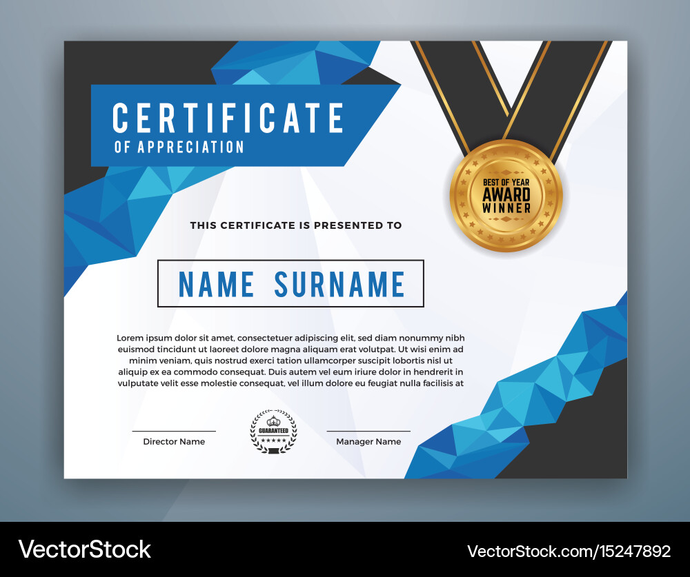 Multipurpose modern professional certificate Vector Image