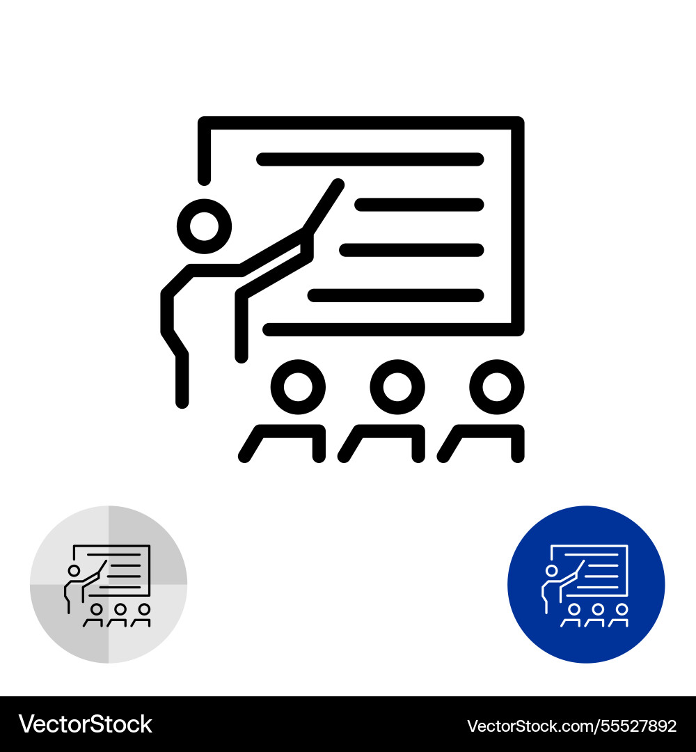 Teacher in a class with blackboard and pointer Vector Image