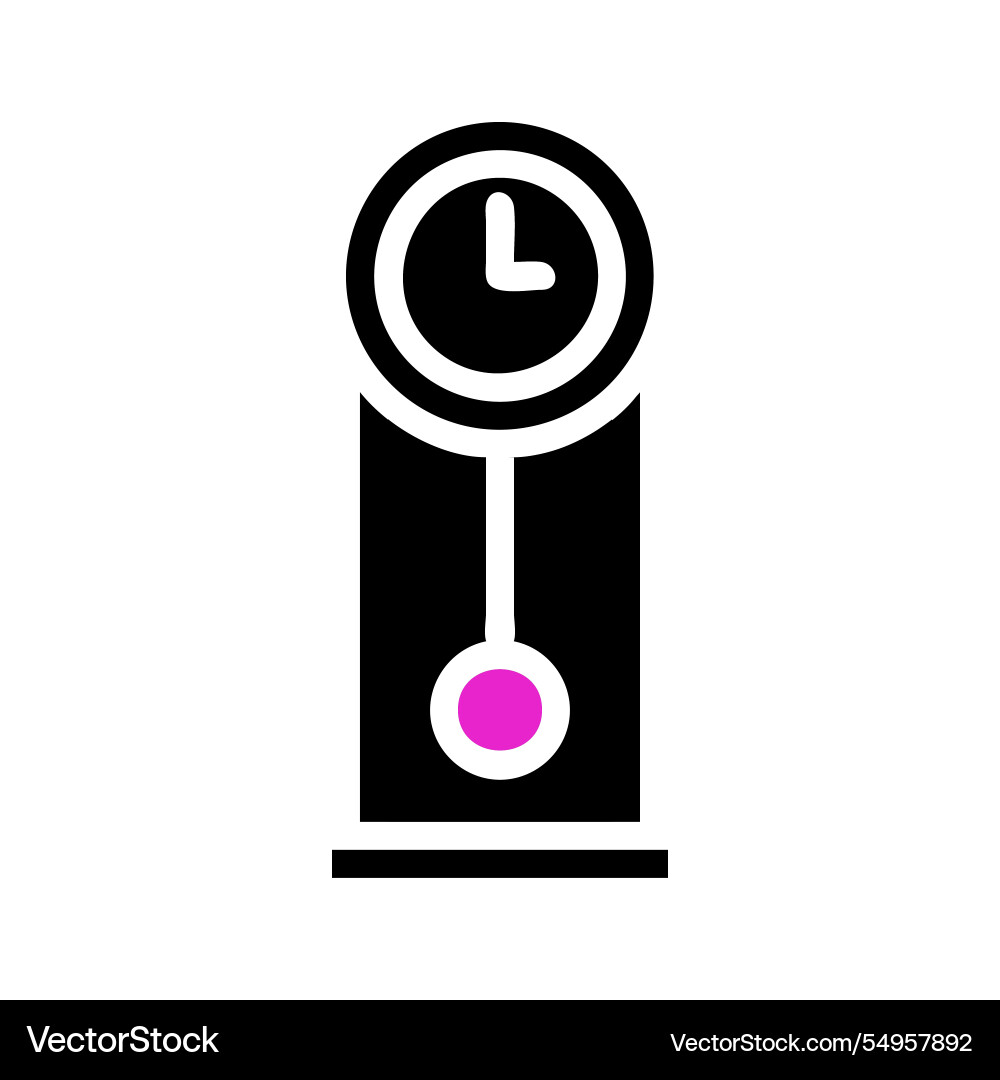 Vintage pendulum clock icon concept of time Vector Image