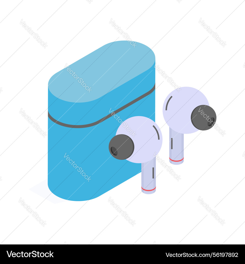 Wireless earbuds Royalty Free Vector Image - VectorStock