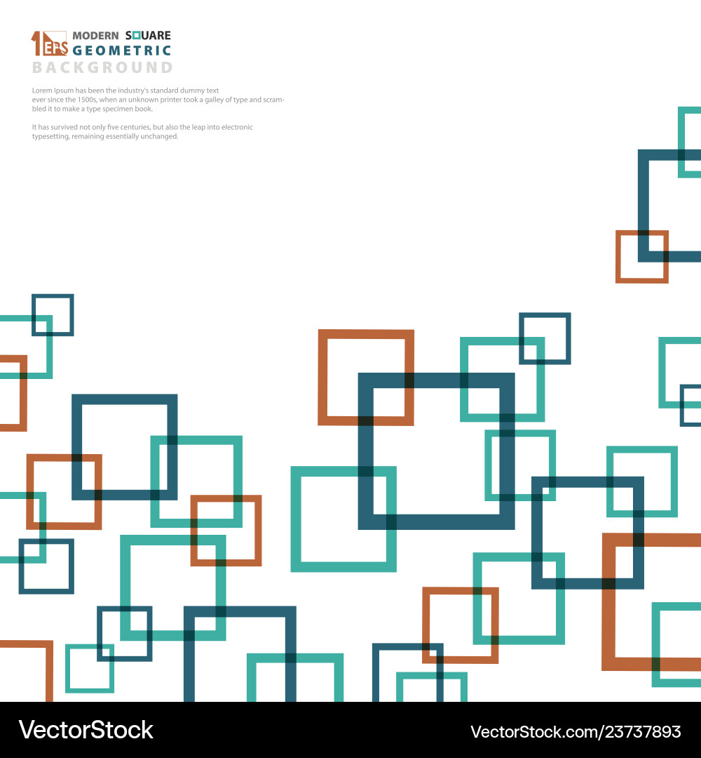 Abstract background business square colors Vector Image